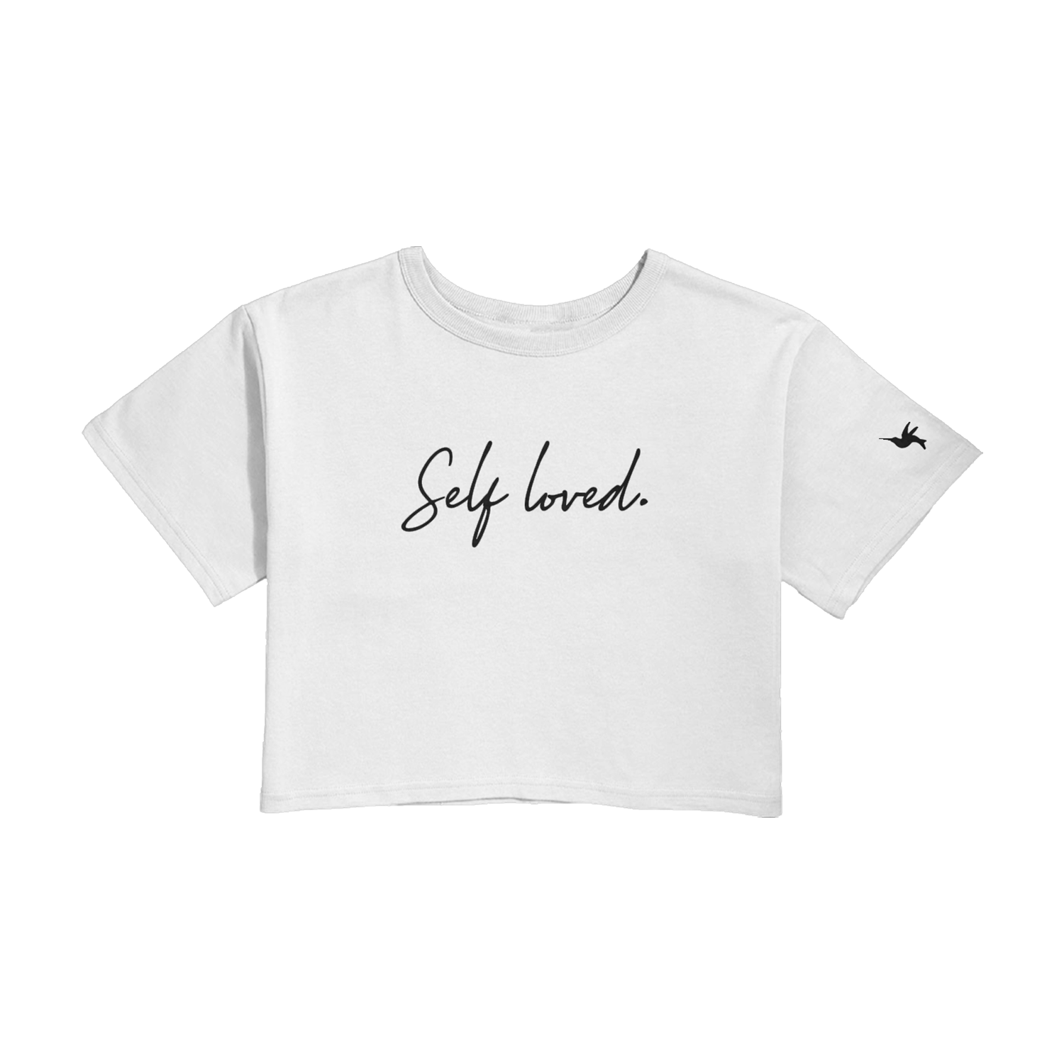 Self Loved White Crop T-Shirt | Jennifer Lopez Official Store